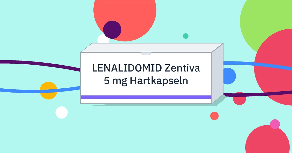 Symbolbild: Packung mit der Aufschrift LENALIDOMID Zentiva 5 mg Hartkapseln (PZN 17444103) – Verfügbarkeit und Bezug in Apotheken in Frankfurt am Main