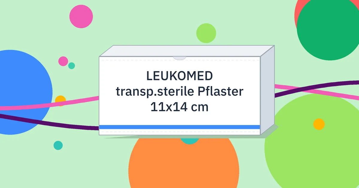 Symbolbild: Packung mit der Aufschrift LEUKOMED transp.sterile Pflaster 11x14 cm (PZN 12657248) – Verfügbarkeit und Bezug in Apotheken in Frankfurt am Main