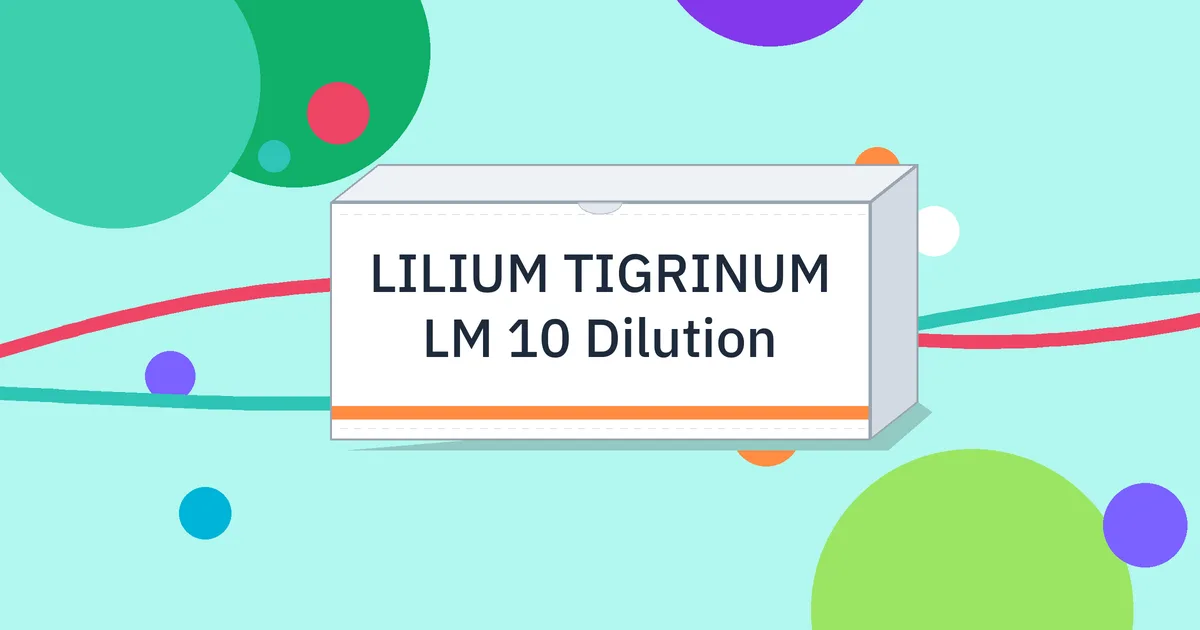 Symbolbild: Packung mit der Aufschrift LILIUM TIGRINUM LM 10 Dilution (PZN 12931100) – Verfügbarkeit und Bezug in Apotheken in Frankfurt am Main