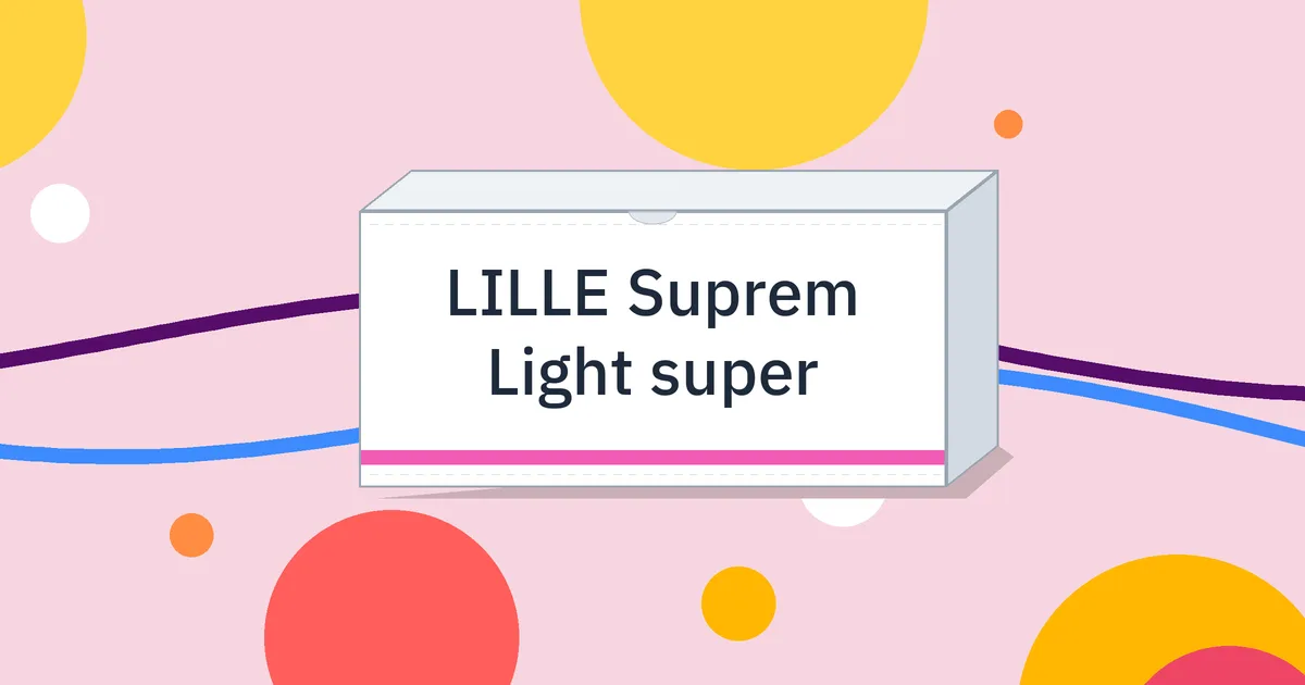 Symbolbild: Packung mit der Aufschrift LILLE Suprem Light super (PZN 16867480) – Verfügbarkeit und Bezug in Apotheken in Frankfurt am Main