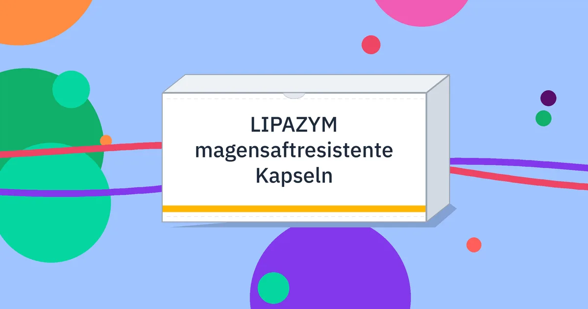 Symbolbild: Packung mit der Aufschrift LIPAZYM magensaftresistente Kapseln (PZN 14059876) – Verfügbarkeit und Bezug in Apotheken in Frankfurt am Main