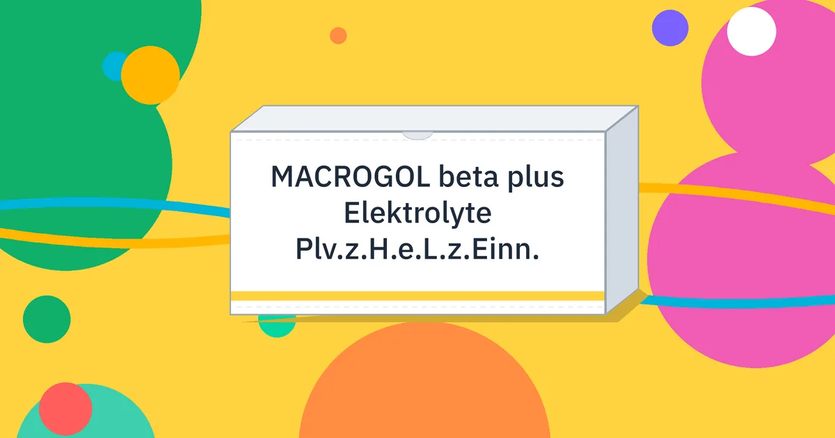 Symbolbild: Packung mit der Aufschrift MACROGOL beta plus Elektrolyte Plv.z.H.e.L.z.Einn. (PZN 09247044) – Verfügbarkeit und Bezug in Apotheken in Frankfurt am Main