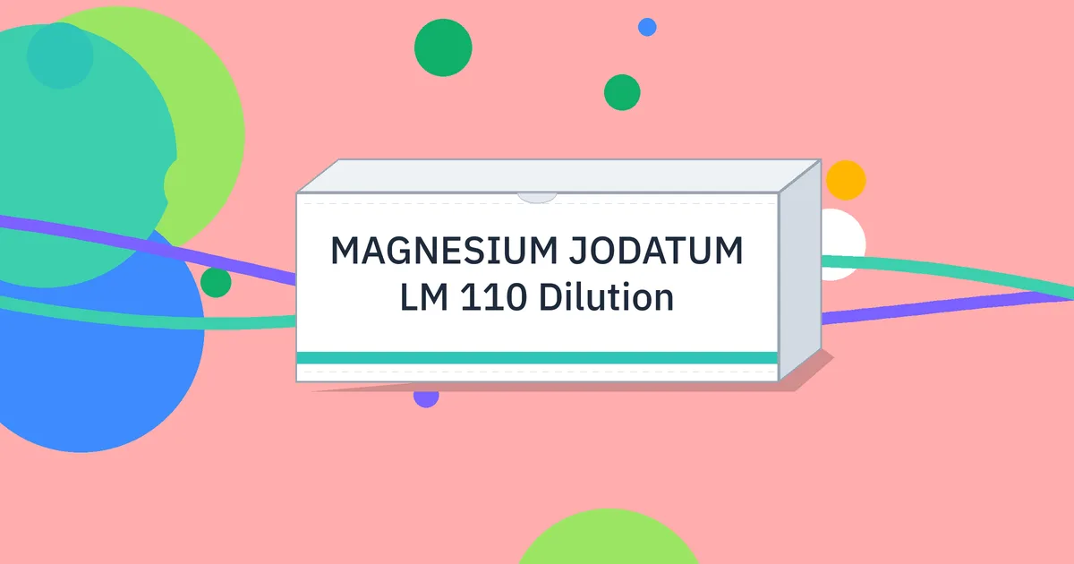 Symbolbild: Packung mit der Aufschrift MAGNESIUM JODATUM LM 110 Dilution (PZN 12938220) – Verfügbarkeit und Bezug in Apotheken in Frankfurt am Main