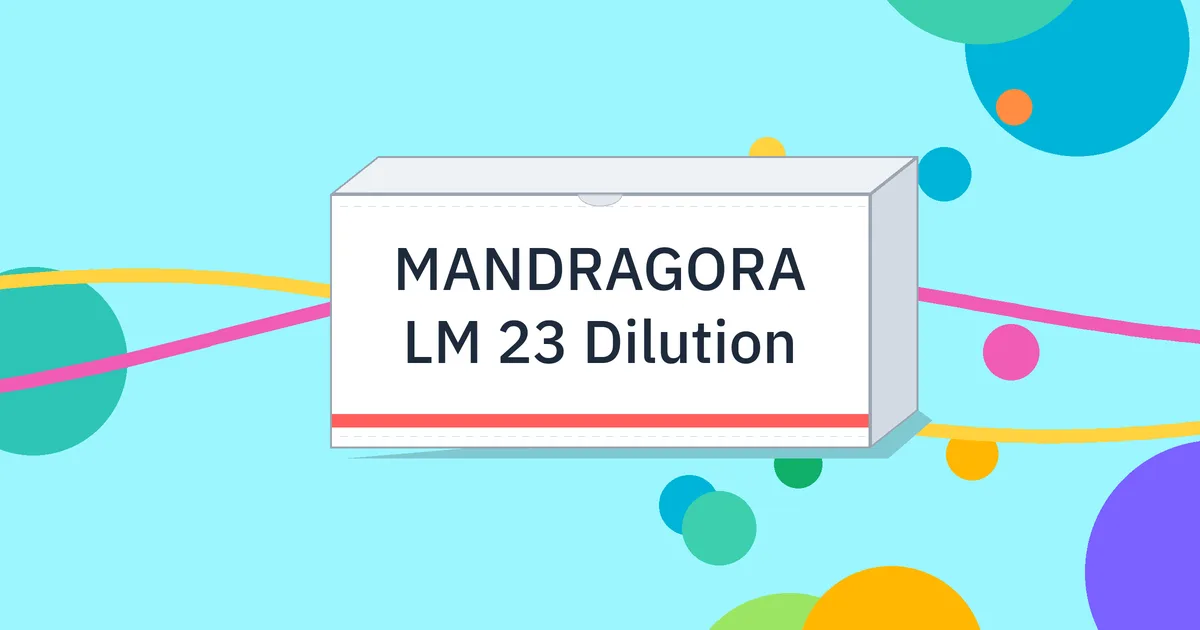 Symbolbild: Packung mit der Aufschrift MANDRAGORA LM 23 Dilution (PZN 12942026) – Verfügbarkeit und Bezug in Apotheken in Frankfurt am Main