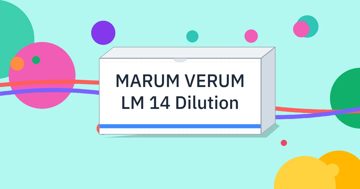 Symbolbild: Packung mit der Aufschrift MARUM VERUM LM 14 Dilution (PZN 12946515) – Verfügbarkeit und Bezug in Apotheken in Frankfurt am Main