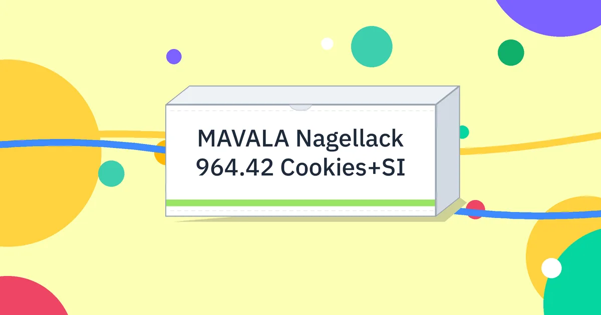 Symbolbild: Packung mit der Aufschrift MAVALA Nagellack 964.42 Cookies+SI (PZN 18298537) – Verfügbarkeit und Bezug in Apotheken in Frankfurt am Main