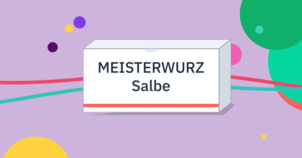 Symbolbild: Packung mit der Aufschrift MEISTERWURZ Salbe (PZN 18046422) – Verfügbarkeit und Bezug in Apotheken in Frankfurt am Main