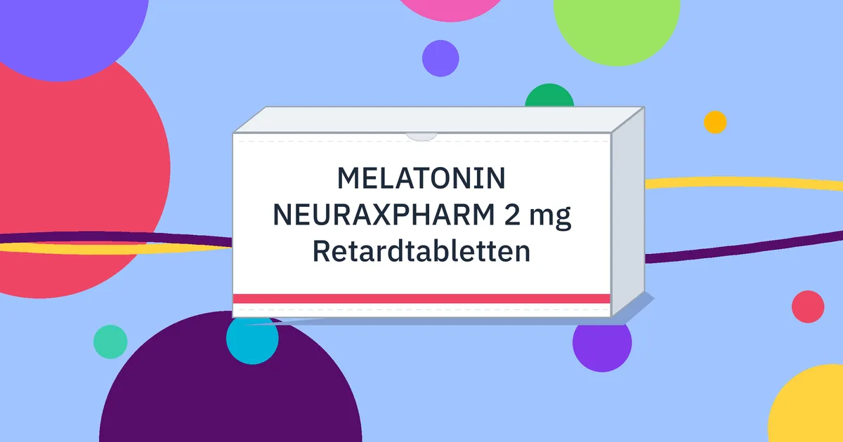 Symbolbild: Packung mit der Aufschrift MELATONIN NEURAXPHARM 2 mg Retardtabletten (PZN 17449046) – Verfügbarkeit und Bezug in Apotheken in Frankfurt am Main