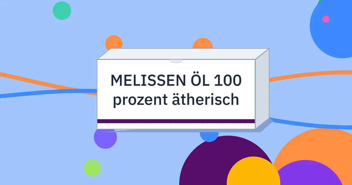 Symbolbild: Packung mit der Aufschrift MELISSEN ÖL 100 prozent ätherisch (PZN 07616767) – Verfügbarkeit und Bezug in Apotheken in Frankfurt am Main