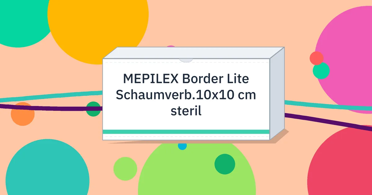 Symbolbild: Packung mit der Aufschrift MEPILEX Border Lite Schaumverb.10x10 cm steril (PZN 18034985) – Verfügbarkeit und Bezug in Apotheken in Frankfurt am Main