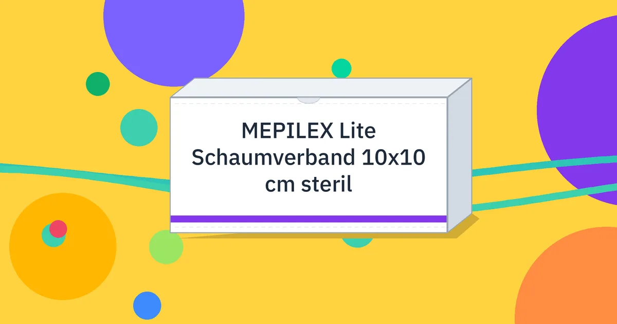 Symbolbild: Packung mit der Aufschrift MEPILEX Lite Schaumverband 10x10 cm steril (PZN 16360284) – Verfügbarkeit und Bezug in Apotheken in Frankfurt am Main