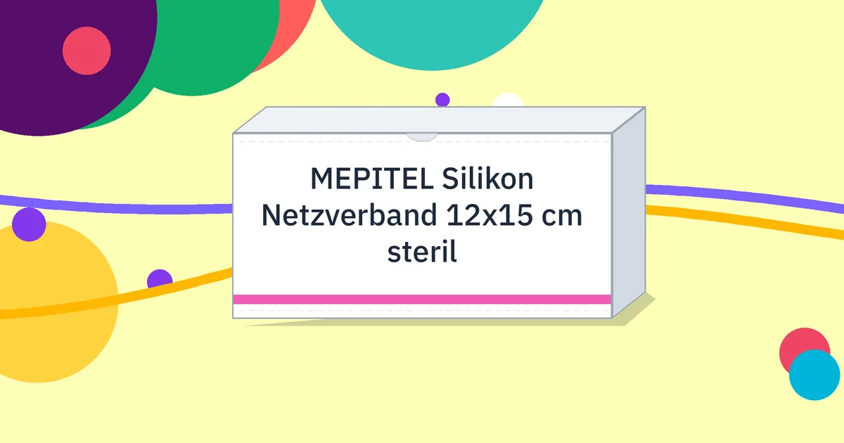 Symbolbild: Packung mit der Aufschrift MEPITEL Silikon Netzverband 12x15 cm steril (PZN 13821170) – Verfügbarkeit und Bezug in Apotheken in Frankfurt am Main