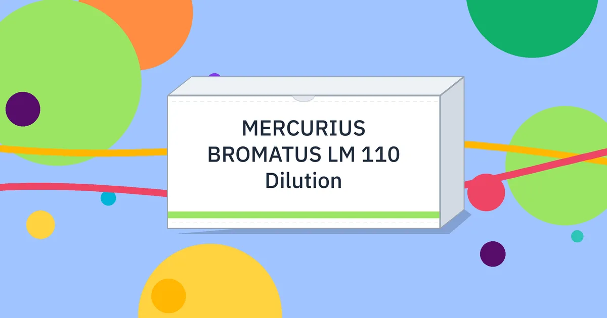 Symbolbild: Packung mit der Aufschrift MERCURIUS BROMATUS LM 110 Dilution (PZN 12949330) – Verfügbarkeit und Bezug in Apotheken in Frankfurt am Main