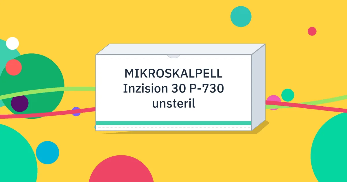 Symbolbild: Packung mit der Aufschrift MIKROSKALPELL Inzision 30 P-730 unsteril (PZN 09224416) – Verfügbarkeit und Bezug in Apotheken in Frankfurt am Main