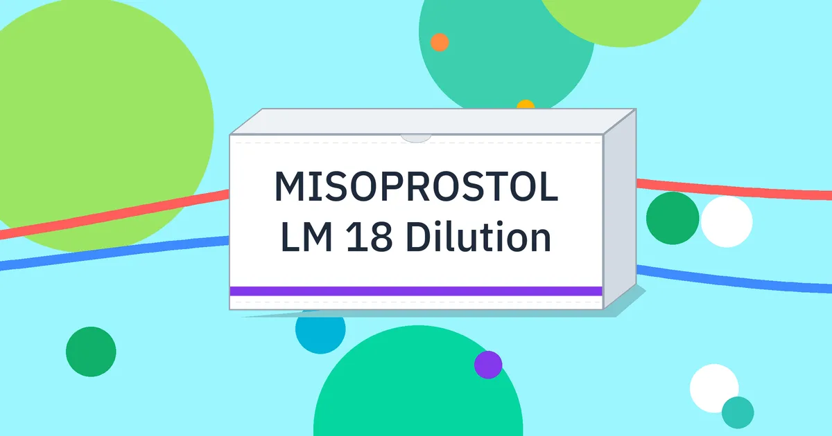 Symbolbild: Packung mit der Aufschrift MISOPROSTOL LM 18 Dilution (PZN 12956726) – Verfügbarkeit und Bezug in Apotheken in Frankfurt am Main