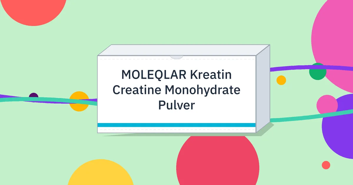 Symbolbild: Packung mit der Aufschrift MOLEQLAR Kreatin Creatine Monohydrate Pulver (PZN 19790737) – Verfügbarkeit und Bezug in Apotheken in Frankfurt am Main