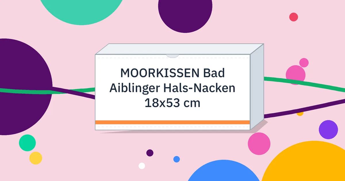 Symbolbild: Packung mit der Aufschrift MOORKISSEN Bad Aiblinger Hals-Nacken 18x53 cm (PZN 12700145) – Verfügbarkeit und Bezug in Apotheken in Frankfurt am Main