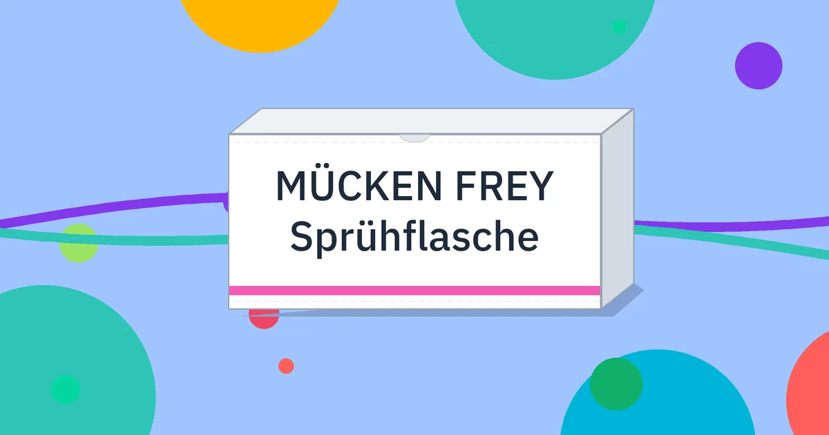 Symbolbild: Packung mit der Aufschrift MÜCKEN FREY Sprühflasche (PZN 00819390) – Verfügbarkeit und Bezug in Apotheken in Frankfurt am Main