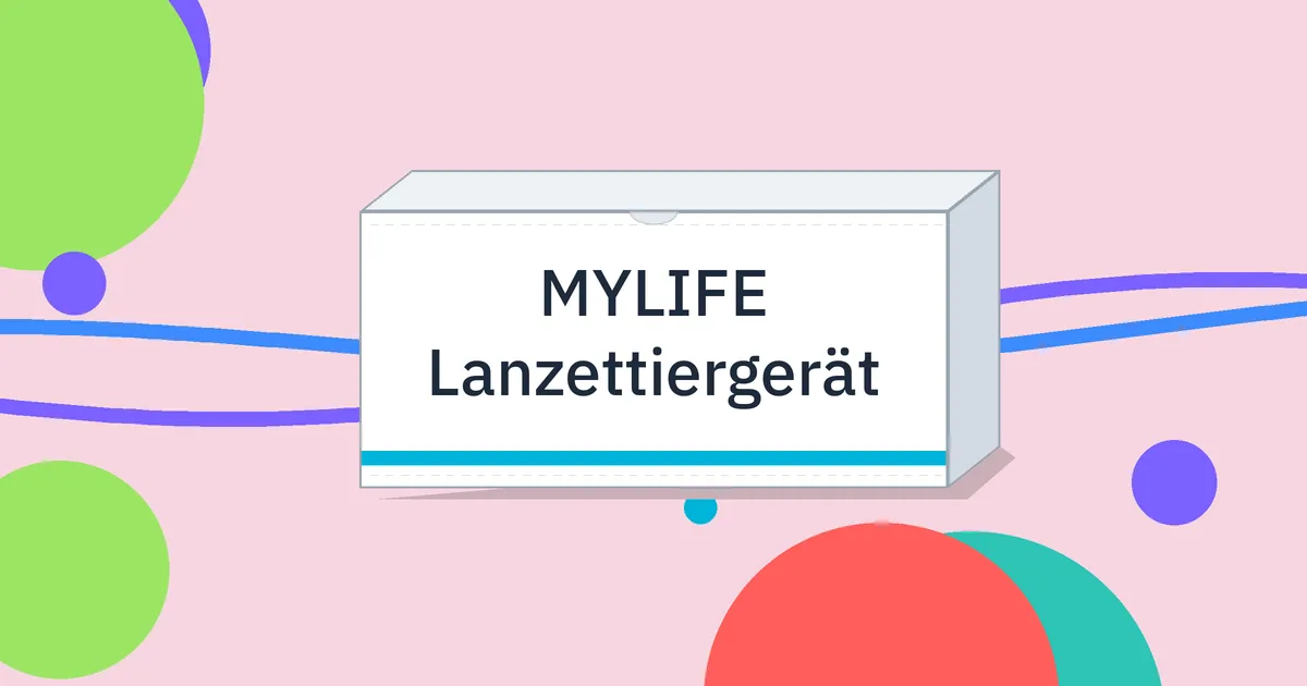 Symbolbild: Packung mit der Aufschrift MYLIFE Lanzettiergerät (PZN 12363587) – Verfügbarkeit und Bezug in Apotheken in Frankfurt am Main