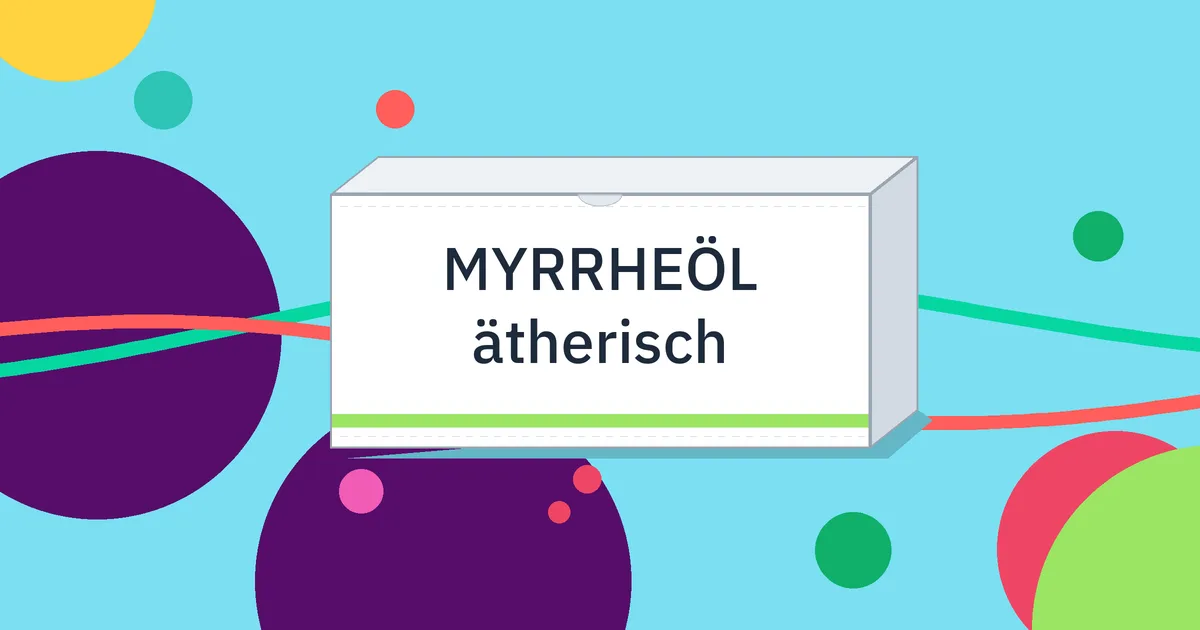 Symbolbild: Packung mit der Aufschrift MYRRHEÖL ätherisch (PZN 17906348) – Verfügbarkeit und Bezug in Apotheken in Frankfurt am Main