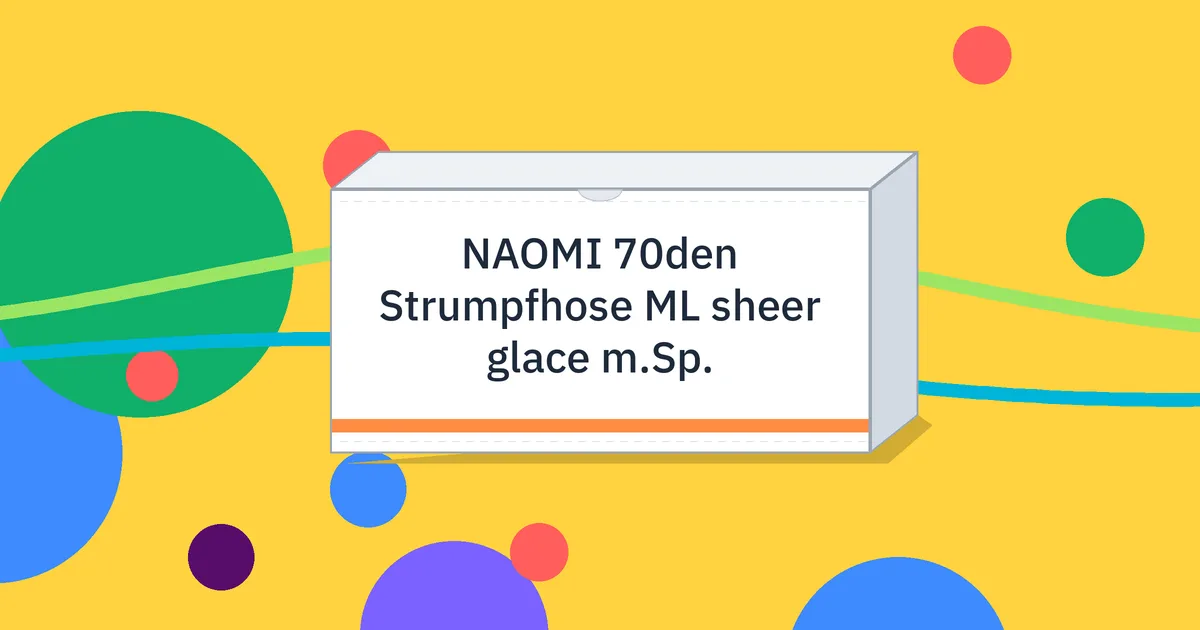 Symbolbild: Packung mit der Aufschrift NAOMI 70den Strumpfhose ML sheer glace m.Sp. (PZN 16179857) – Verfügbarkeit und Bezug in Apotheken in Frankfurt am Main