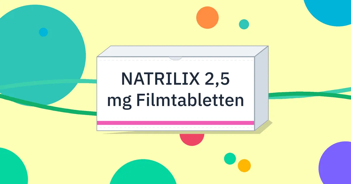 Symbolbild: Packung mit der Aufschrift NATRILIX 2,5 mg Filmtabletten (PZN 02520005) – Verfügbarkeit und Bezug in Apotheken in Frankfurt am Main