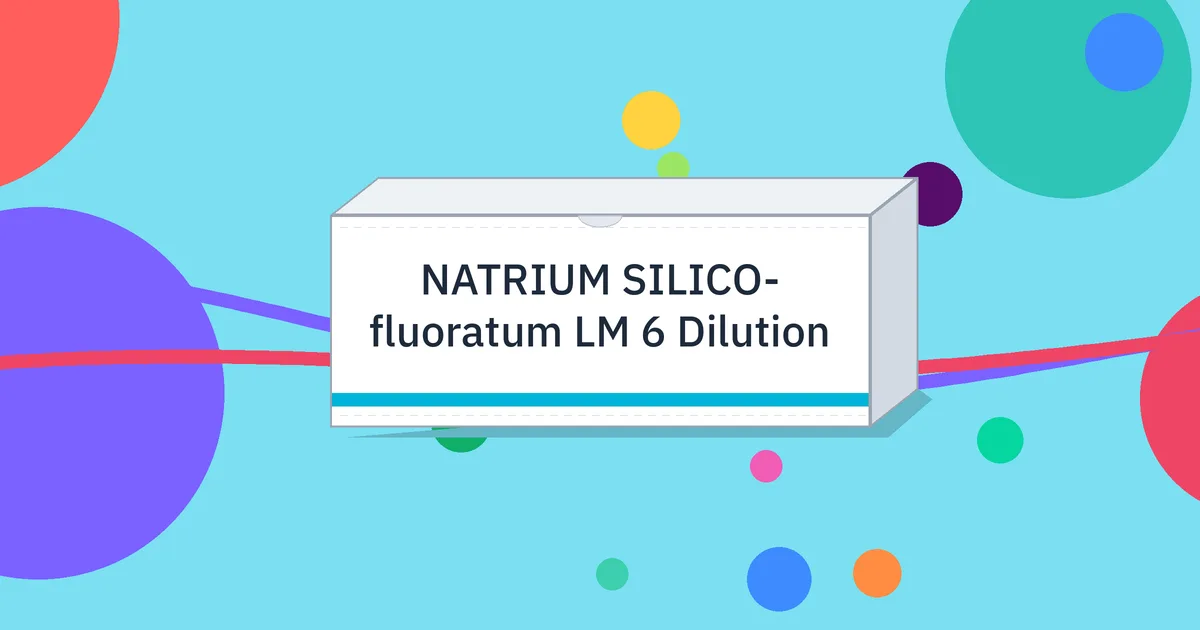 Symbolbild: Packung mit der Aufschrift NATRIUM SILICO-fluoratum LM 6 Dilution (PZN 13617185) – Verfügbarkeit und Bezug in Apotheken in Frankfurt am Main
