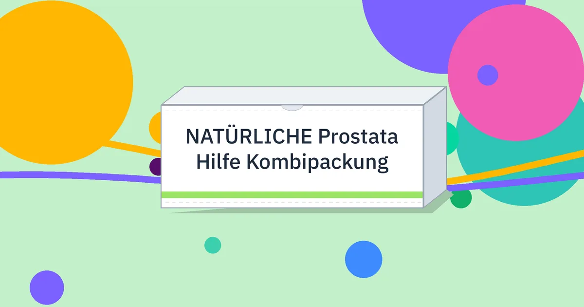 Symbolbild: Packung mit der Aufschrift NATÜRLICHE Prostata Hilfe Kombipackung (PZN 18451878) – Verfügbarkeit und Bezug in Apotheken in Frankfurt am Main