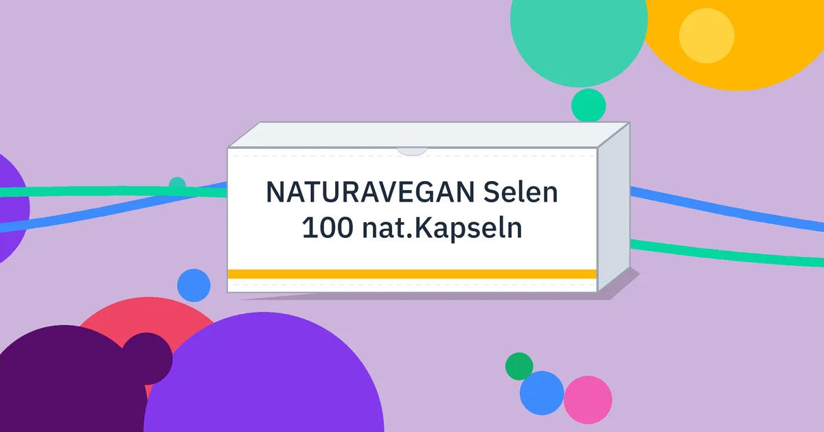 Symbolbild: Packung mit der Aufschrift NATURAVEGAN Selen 100 nat.Kapseln (PZN 11017216) – Verfügbarkeit und Bezug in Apotheken in Frankfurt am Main