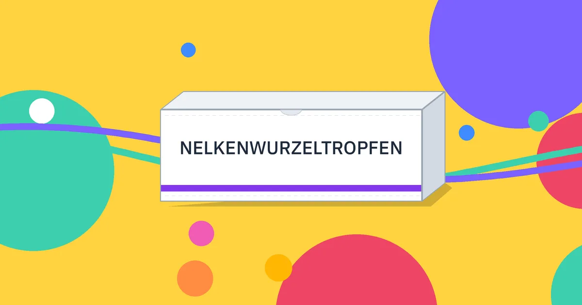 Symbolbild: Packung mit der Aufschrift NELKENWURZELTROPFEN (PZN 11867179) – Verfügbarkeit und Bezug in Apotheken in Frankfurt am Main