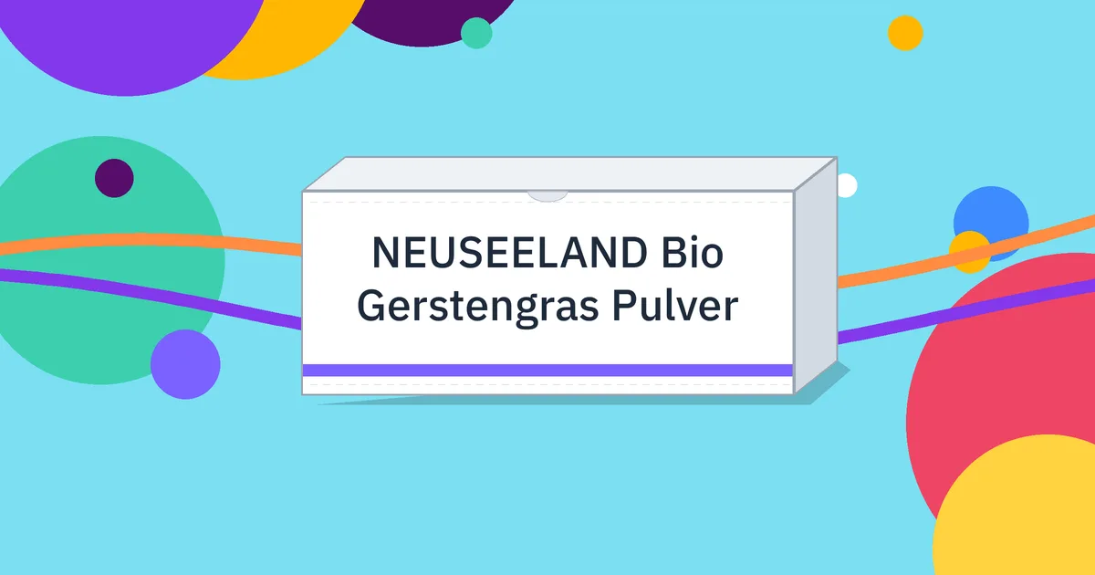 Symbolbild: Packung mit der Aufschrift NEUSEELAND Bio Gerstengras Pulver (PZN 10297219) – Verfügbarkeit und Bezug in Apotheken in Frankfurt am Main