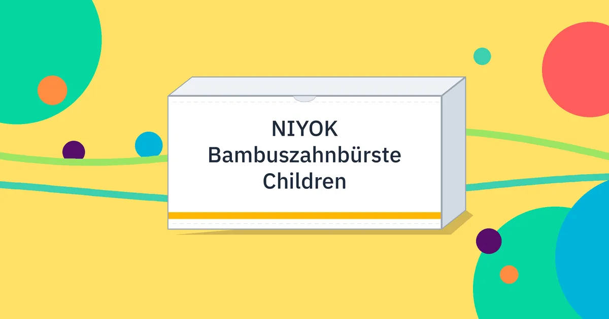 Symbolbild: Packung mit der Aufschrift NIYOK Bambuszahnbürste Children (PZN 18836414) – Verfügbarkeit und Bezug in Apotheken in Frankfurt am Main