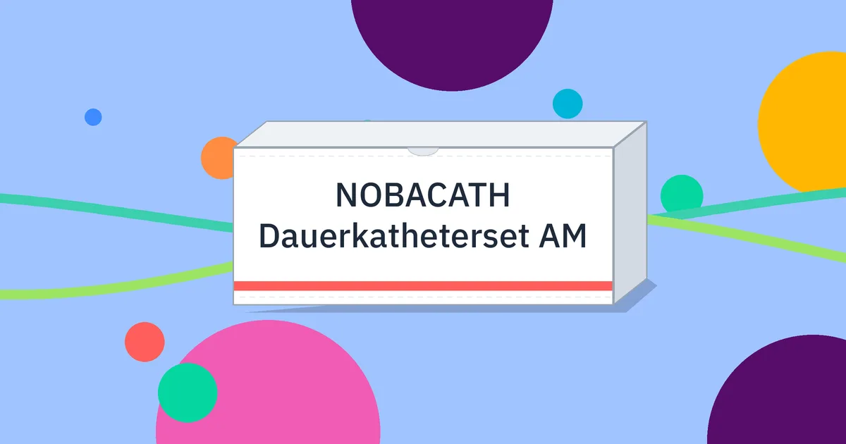 Symbolbild: Packung mit der Aufschrift NOBACATH Dauerkatheterset AM (PZN 18263332) – Verfügbarkeit und Bezug in Apotheken in Frankfurt am Main