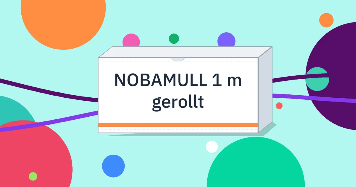 Symbolbild: Packung mit der Aufschrift NOBAMULL 1 m gerollt (PZN 16029193) – Verfügbarkeit und Bezug in Apotheken in Frankfurt am Main