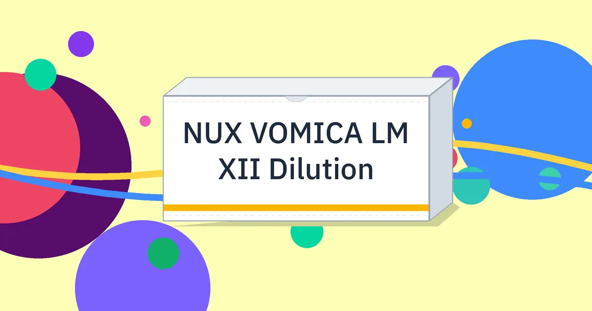 Symbolbild: Packung mit der Aufschrift NUX VOMICA LM XII Dilution (PZN 02675498) – Verfügbarkeit und Bezug in Apotheken in Frankfurt am Main