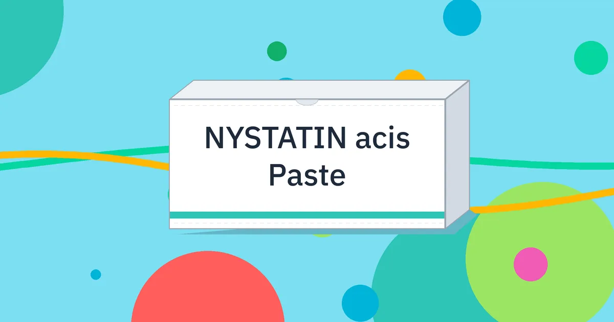 Symbolbild: Packung mit der Aufschrift NYSTATIN acis Paste (PZN 09704317) – Verfügbarkeit und Bezug in Apotheken in Frankfurt am Main