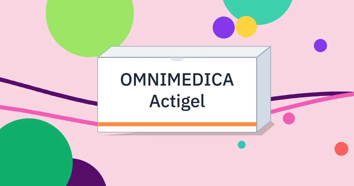 Symbolbild: Packung mit der Aufschrift OMNIMEDICA Actigel (PZN 19142694) – Verfügbarkeit und Bezug in Apotheken in Frankfurt am Main