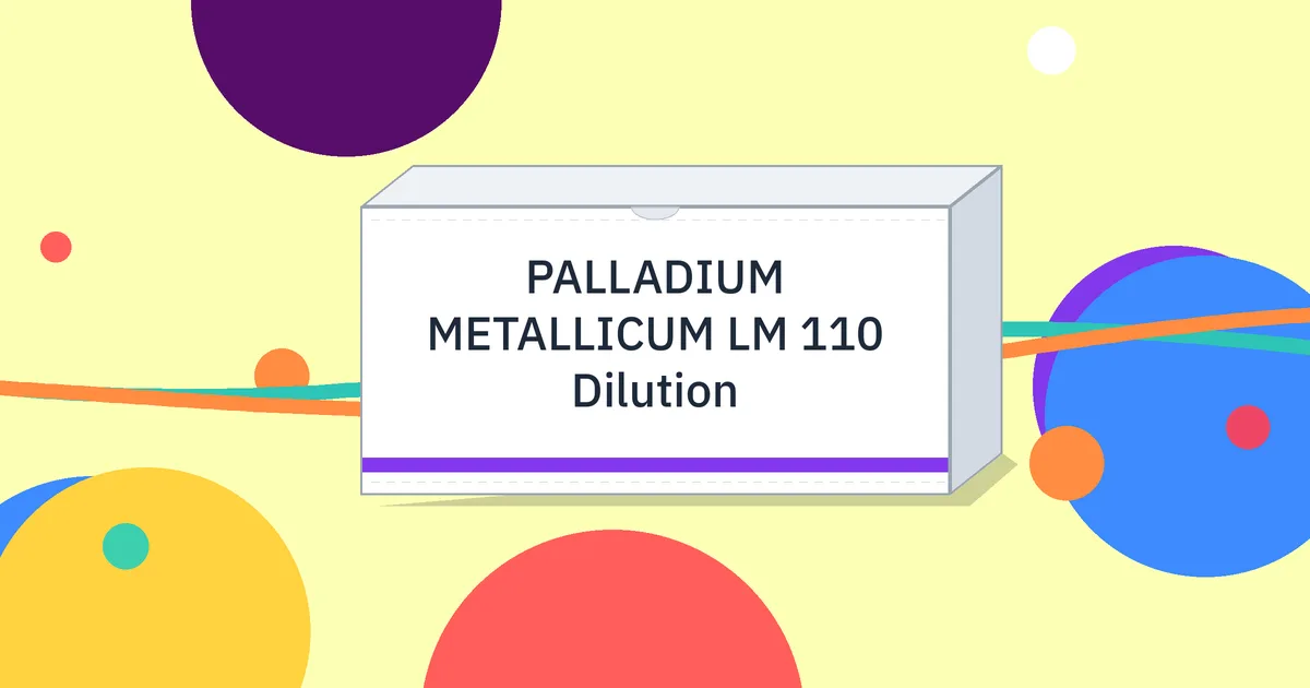 Symbolbild: Packung mit der Aufschrift PALLADIUM METALLICUM LM 110 Dilution (PZN 12975706) – Verfügbarkeit und Bezug in Apotheken in Frankfurt am Main