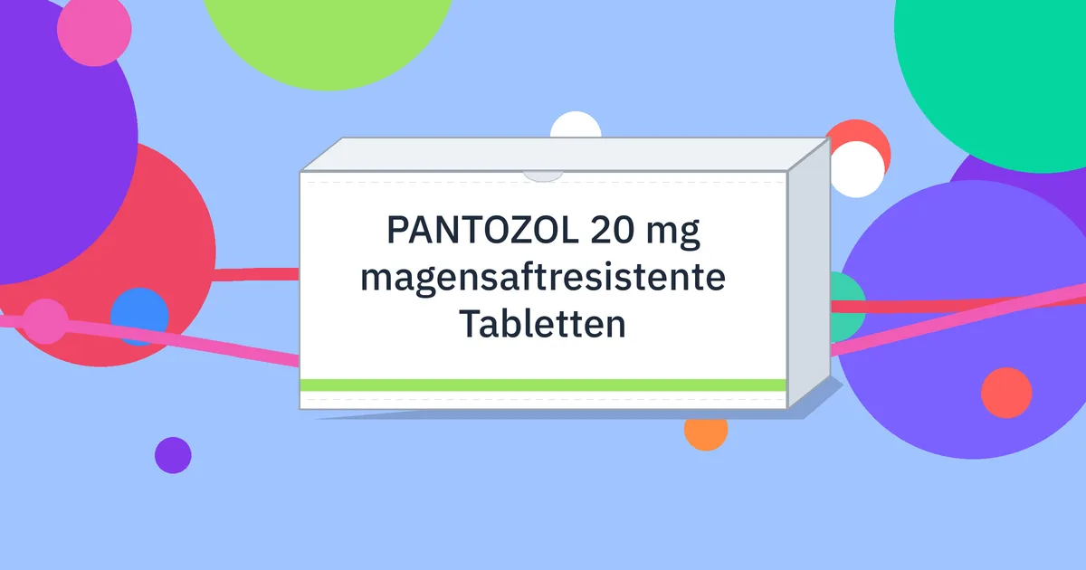 Symbolbild: Packung mit der Aufschrift PANTOZOL 20 mg magensaftresistente Tabletten (PZN 07265150) – Verfügbarkeit und Bezug in Apotheken in Frankfurt am Main
