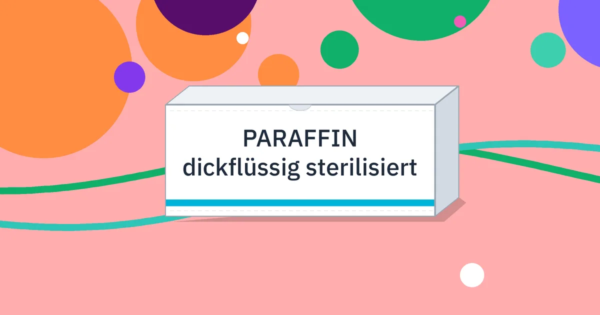 Symbolbild: Packung mit der Aufschrift PARAFFIN dickflüssig sterilisiert (PZN 12478994) – Verfügbarkeit und Bezug in Apotheken in Frankfurt am Main