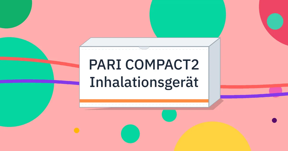 Symbolbild: Packung mit der Aufschrift PARI COMPACT2 Inhalationsgerät (PZN 13868421) – Verfügbarkeit und Bezug in Apotheken in Frankfurt am Main