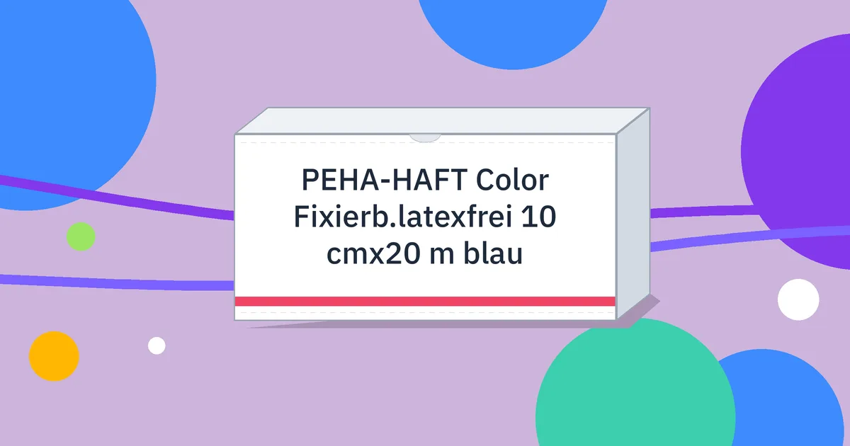 Symbolbild: Packung mit der Aufschrift PEHA-HAFT Color Fixierb.latexfrei 10 cmx20 m blau (PZN 17482003) – Verfügbarkeit und Bezug in Apotheken in Frankfurt am Main