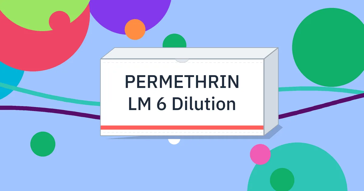 Symbolbild: Packung mit der Aufschrift PERMETHRIN LM 6 Dilution (PZN 13635467) – Verfügbarkeit und Bezug in Apotheken in Frankfurt am Main