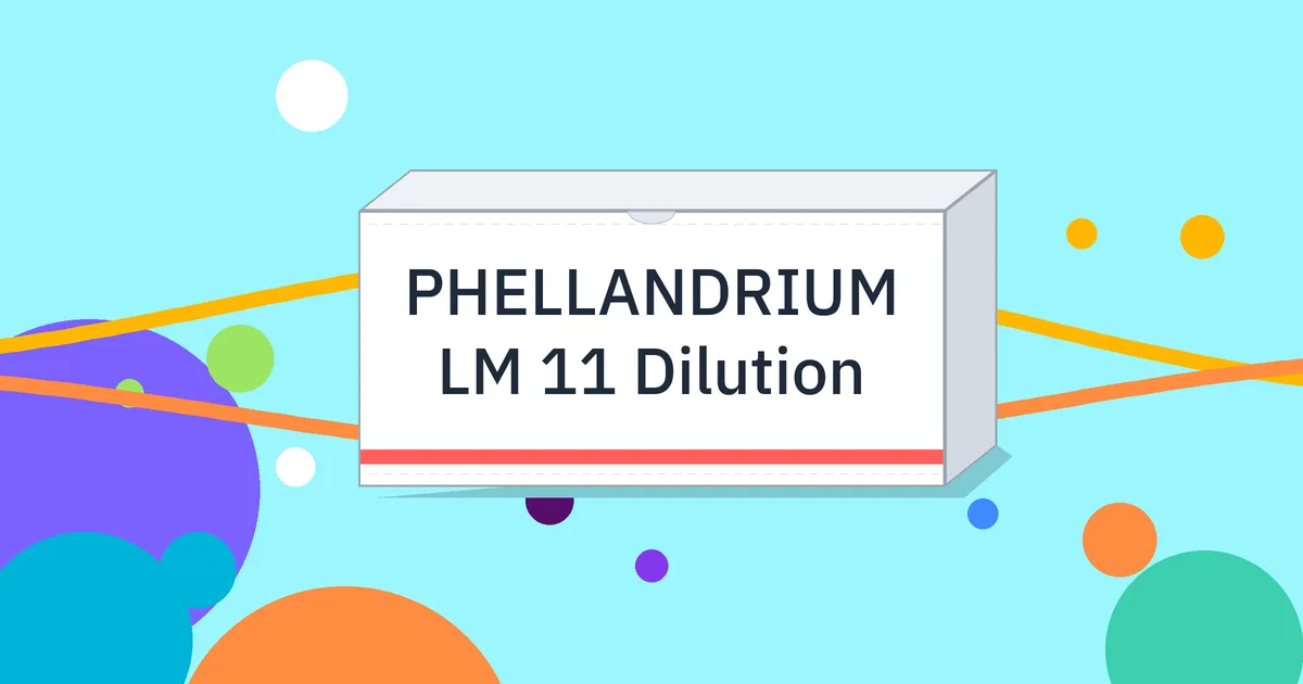 Symbolbild: Packung mit der Aufschrift PHELLANDRIUM LM 11 Dilution (PZN 13637414) – Verfügbarkeit und Bezug in Apotheken in Frankfurt am Main