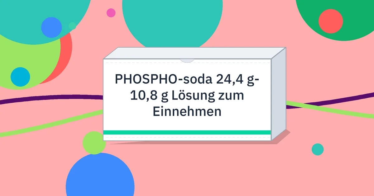 Symbolbild: Packung mit der Aufschrift PHOSPHO-soda 24,4 g-10,8 g Lösung zum Einnehmen (PZN 11288139) – Verfügbarkeit und Bezug in Apotheken in Frankfurt am Main