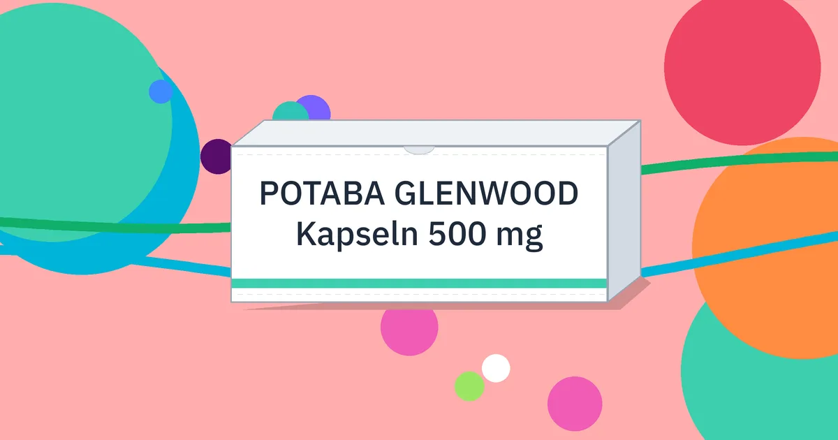 Symbolbild: Packung mit der Aufschrift POTABA GLENWOOD Kapseln 500 mg (PZN 00051109) – Verfügbarkeit und Bezug in Apotheken in Frankfurt am Main
