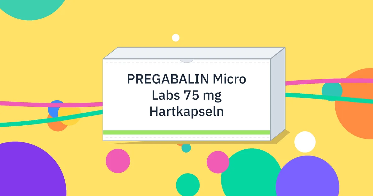 Symbolbild: Packung mit der Aufschrift PREGABALIN Micro Labs 75 mg Hartkapseln (PZN 19377440) – Verfügbarkeit und Bezug in Apotheken in Frankfurt am Main