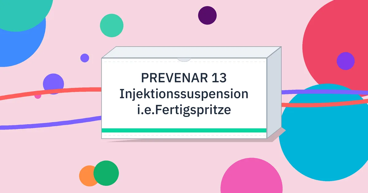 Symbolbild: Packung mit der Aufschrift PREVENAR 13 Injektionssuspension i.e.Fertigspritze (PZN 18076239) – Verfügbarkeit und Bezug in Apotheken in Frankfurt am Main