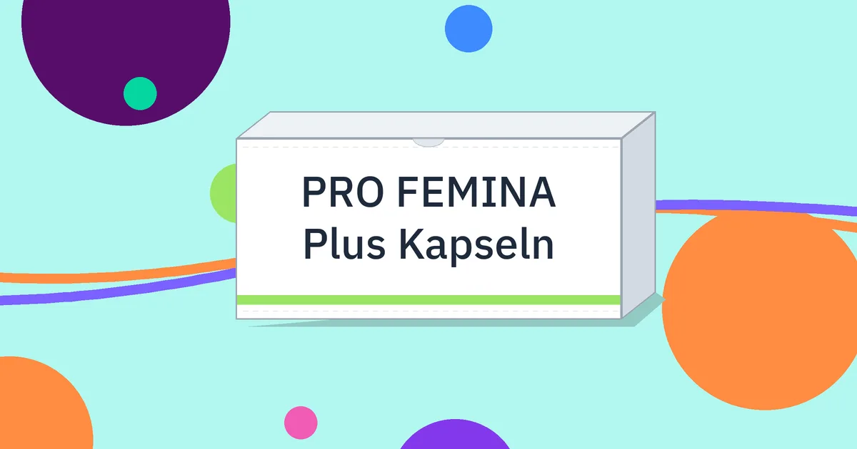 Symbolbild: Packung mit der Aufschrift PRO FEMINA Plus Kapseln (PZN 07576140) – Verfügbarkeit und Bezug in Apotheken in Frankfurt am Main