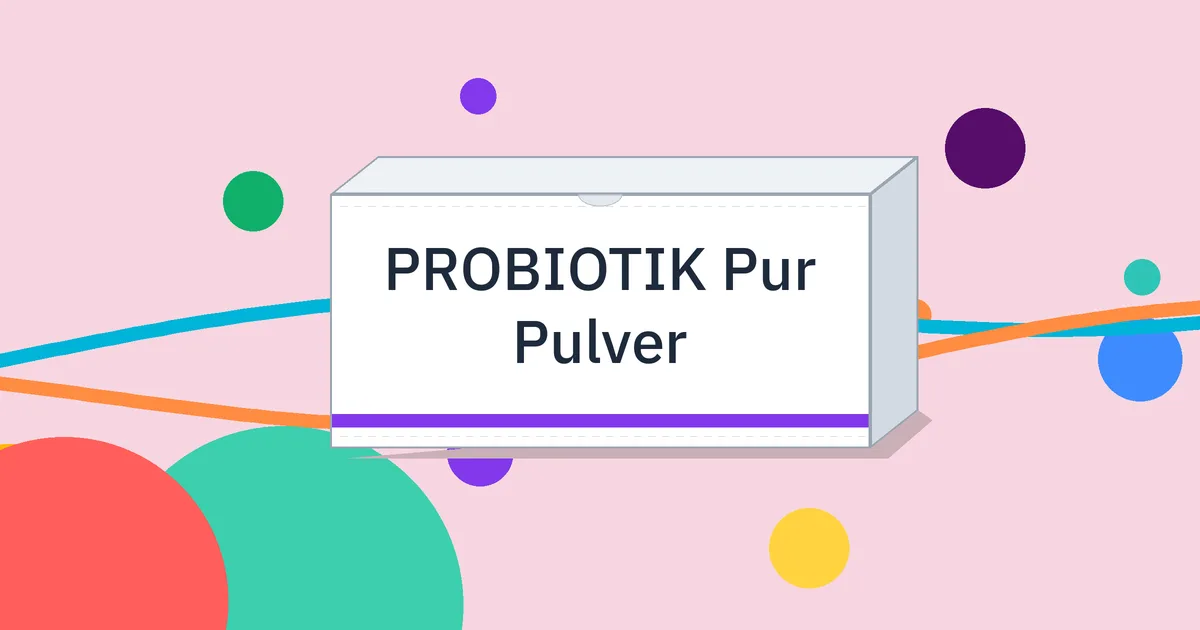 Symbolbild: Packung mit der Aufschrift PROBIOTIK Pur Pulver (PZN 07483697) – Verfügbarkeit und Bezug in Apotheken in Frankfurt am Main